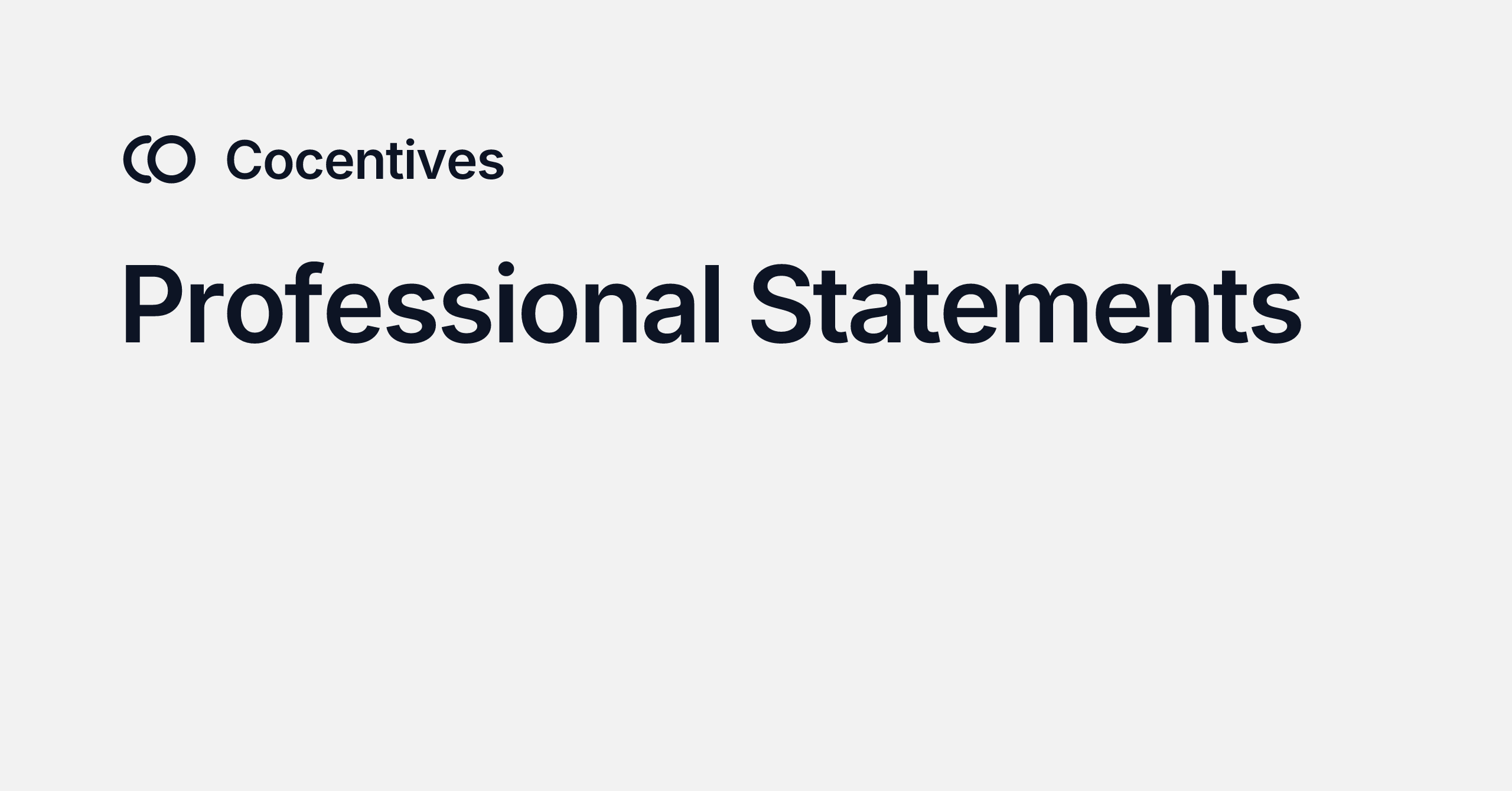 Preview Statements - Cocentives